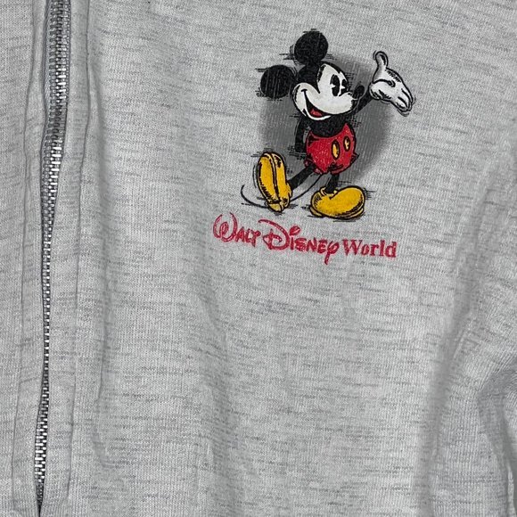 Vintage | Tops | Vintage Disney Mickey Mouse Walt Disney World Zip Up ...